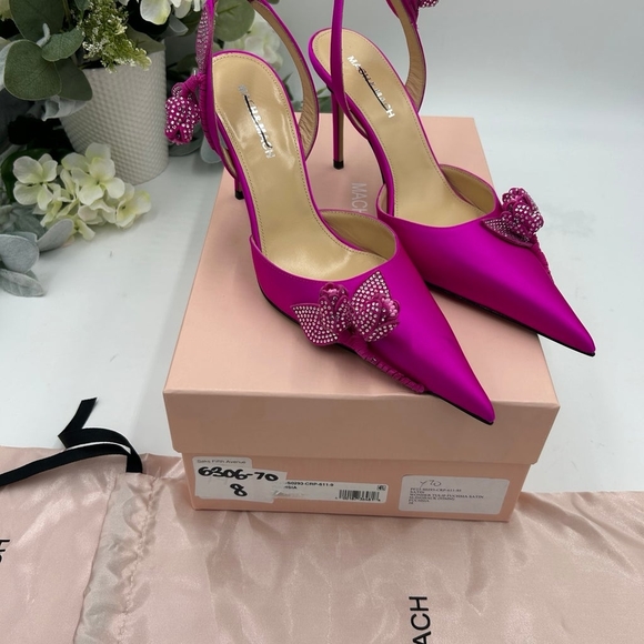 MACH & MACH | Shoes | Mach And Mach Satincrystal Embellished Heels ...